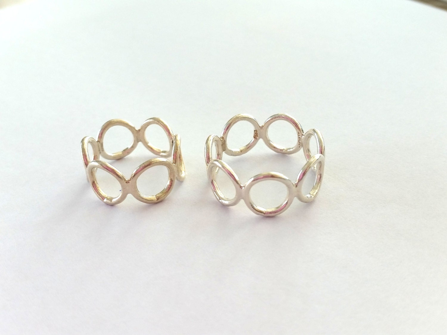 Silver Circle Ring - Sterling Silver Circle Ring- Silver Hoop Ring ...