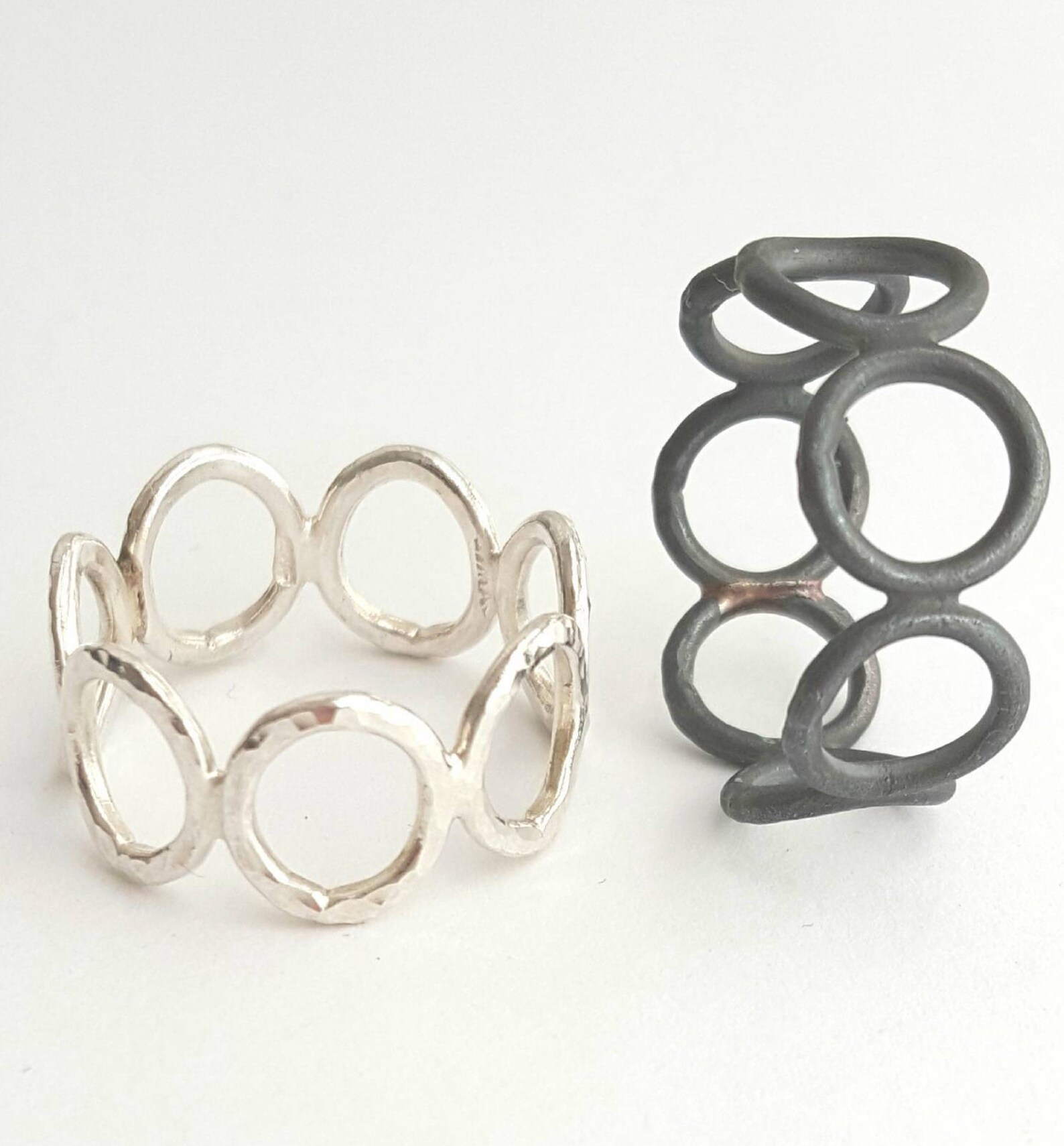 Silver Circle Ring Sterling Silver Circle Ring Silver Hoop - Etsy