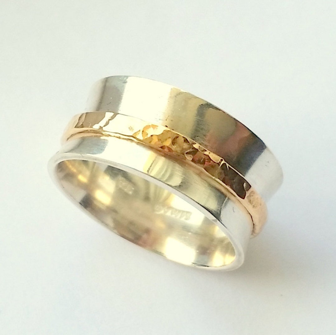 Spinning Ring - Anxiety Ring - Fidget Ring - Meditation Ring - Sterling ...