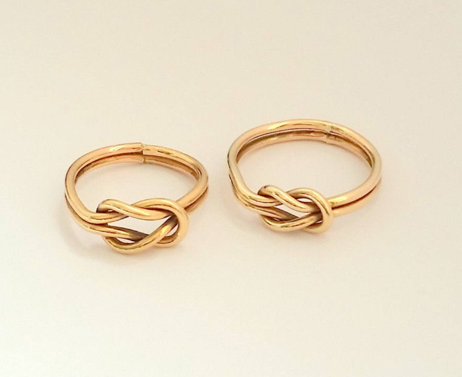 14K Gold Filled Knot Ring Double Strand Knot Ring - Etsy