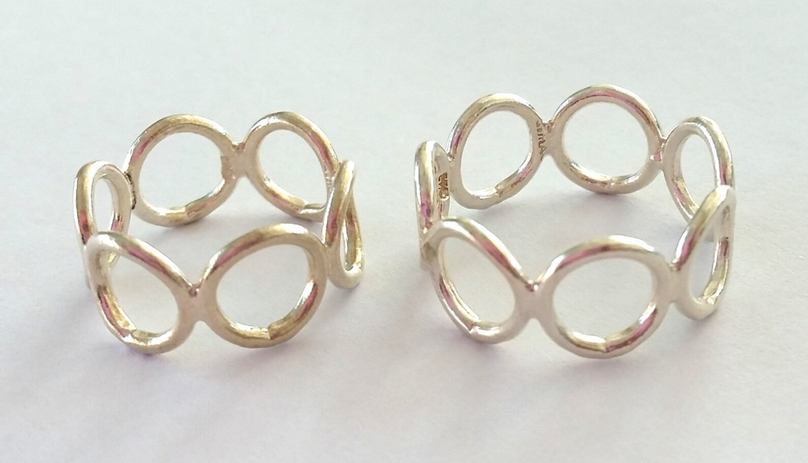 Silver Circle Ring Sterling Silver Circle Ring Silver Hoop - Etsy