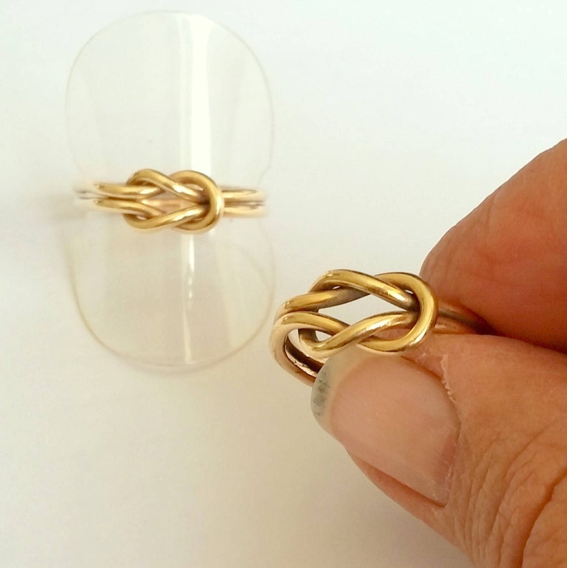 14K Gold Filled Knot Ring Double Strand Knot Ring - Etsy