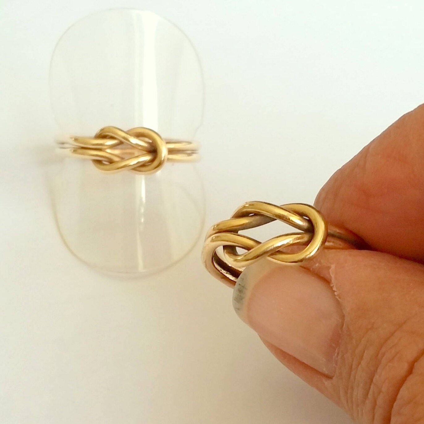 14K Gold Filled Knot Ring Double Strand Knot Ring | Etsy