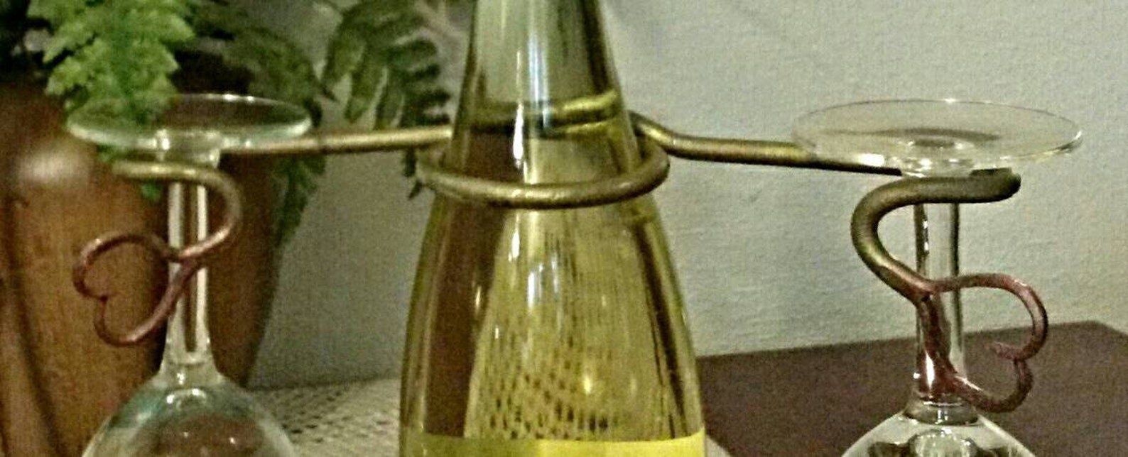 Rustic Wedding Ideas-wine Glass Holder-blacksmith - Etsy