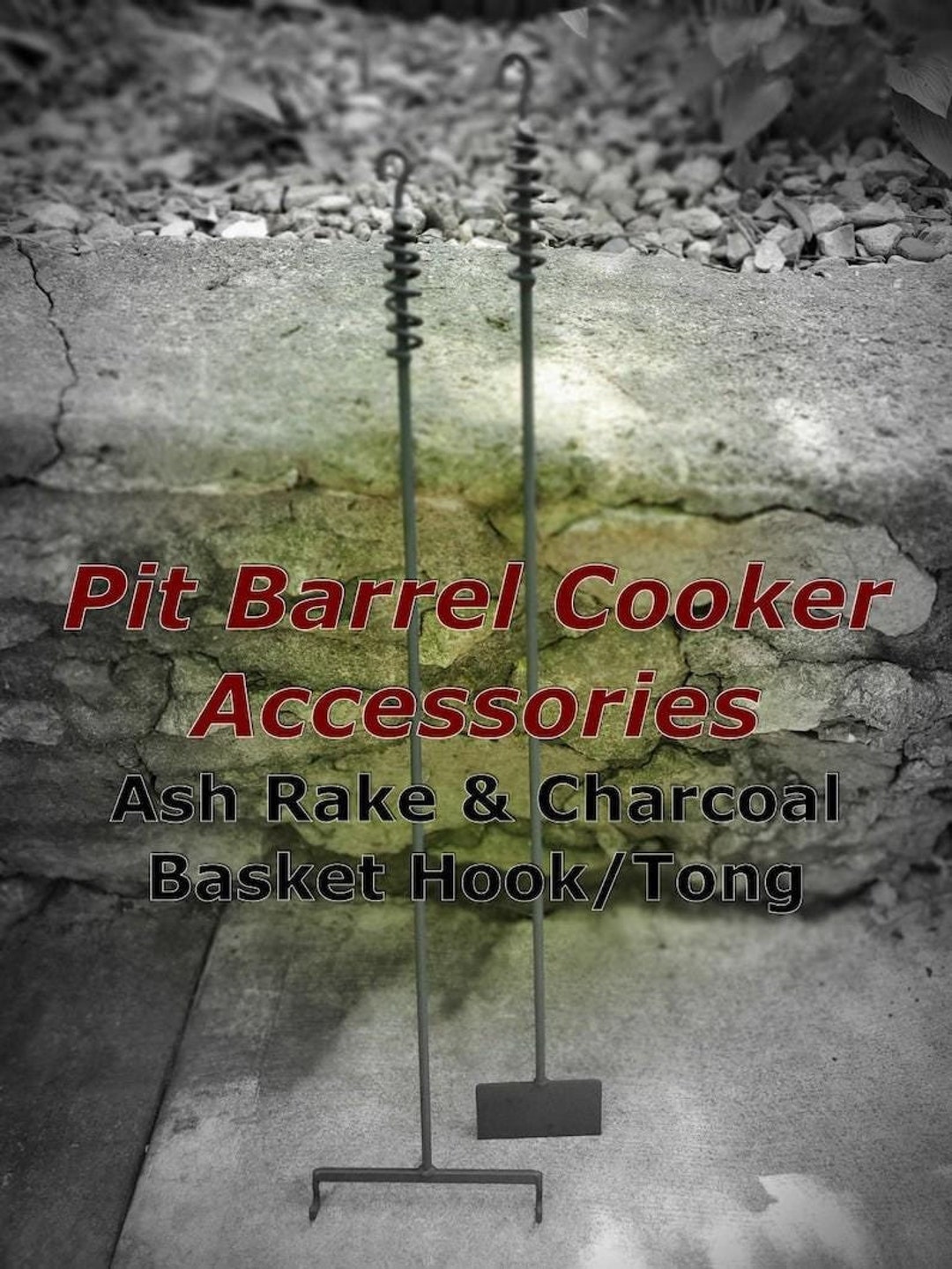 Pit Barrel Cooker Accessories - Ash/coal Rake & Charcoal Basket Hook ...