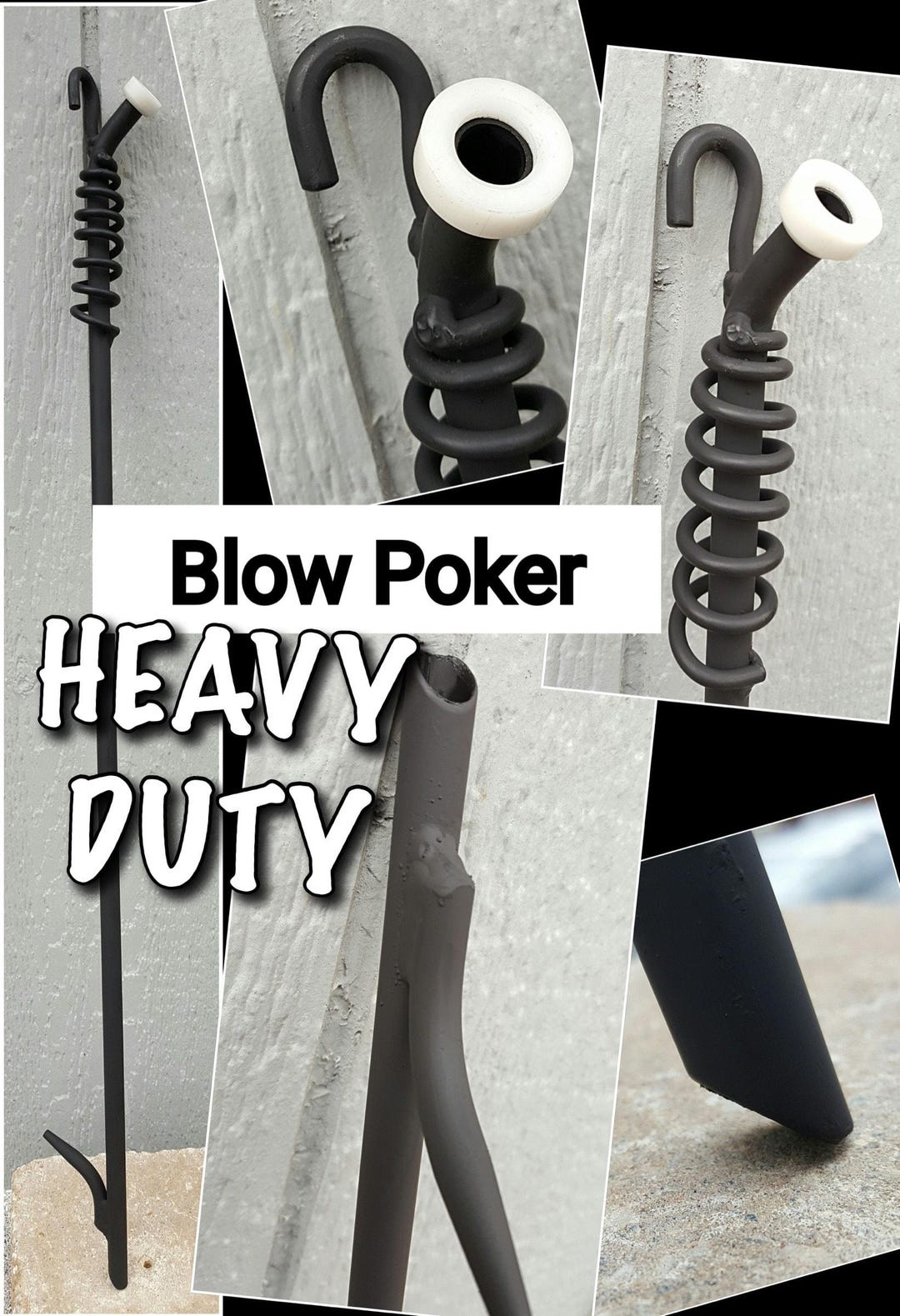 Heavy Duty Blow Poke, Blow Poker, Blacksmith Made, Ornate, Camping ...