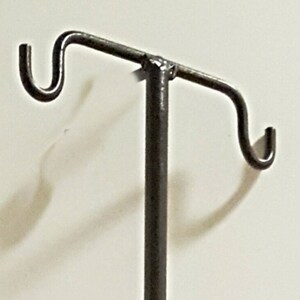 Blow Poke, Round Ash Rake & 2 Hook Hanger, Blacksmith Made, Ornate ...