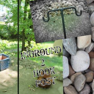 Blow Poke, Round Ash Rake & 2 Hook Hanger, Blacksmith Made, Ornate ...