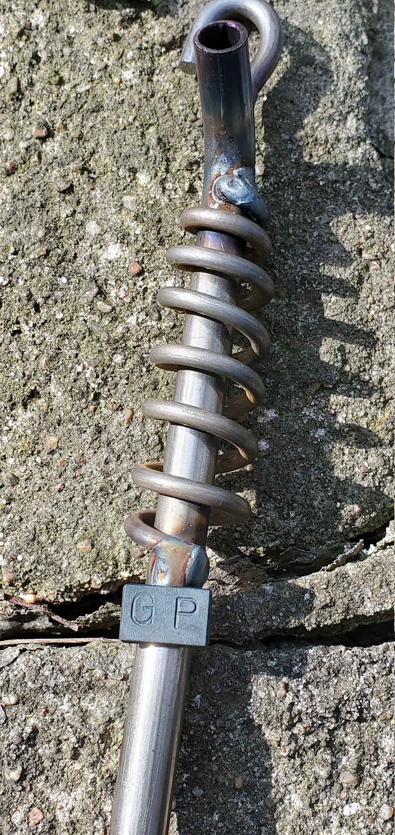 Blow Poke Round Ash Rake & 2 Hook Hanger Blacksmith Made - Etsy