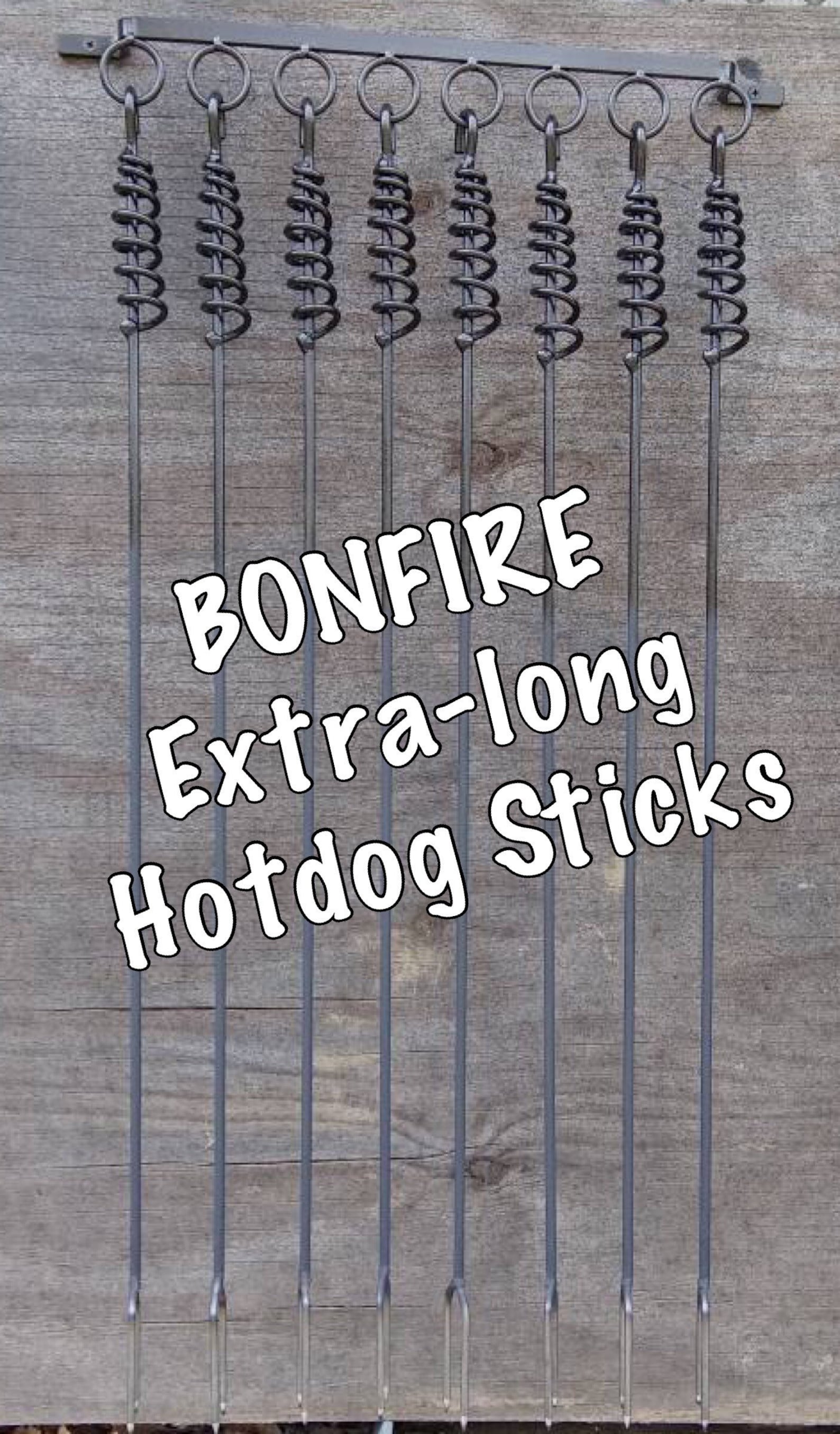 Bonfire Party Roaster Hotdog Sticks and Wall Hanger | Etsy