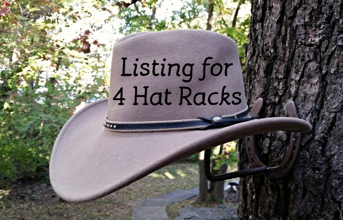 New Shoe 4 Horseshoe Cowboy Hat Racks Blacksmith Made Real | Etsy