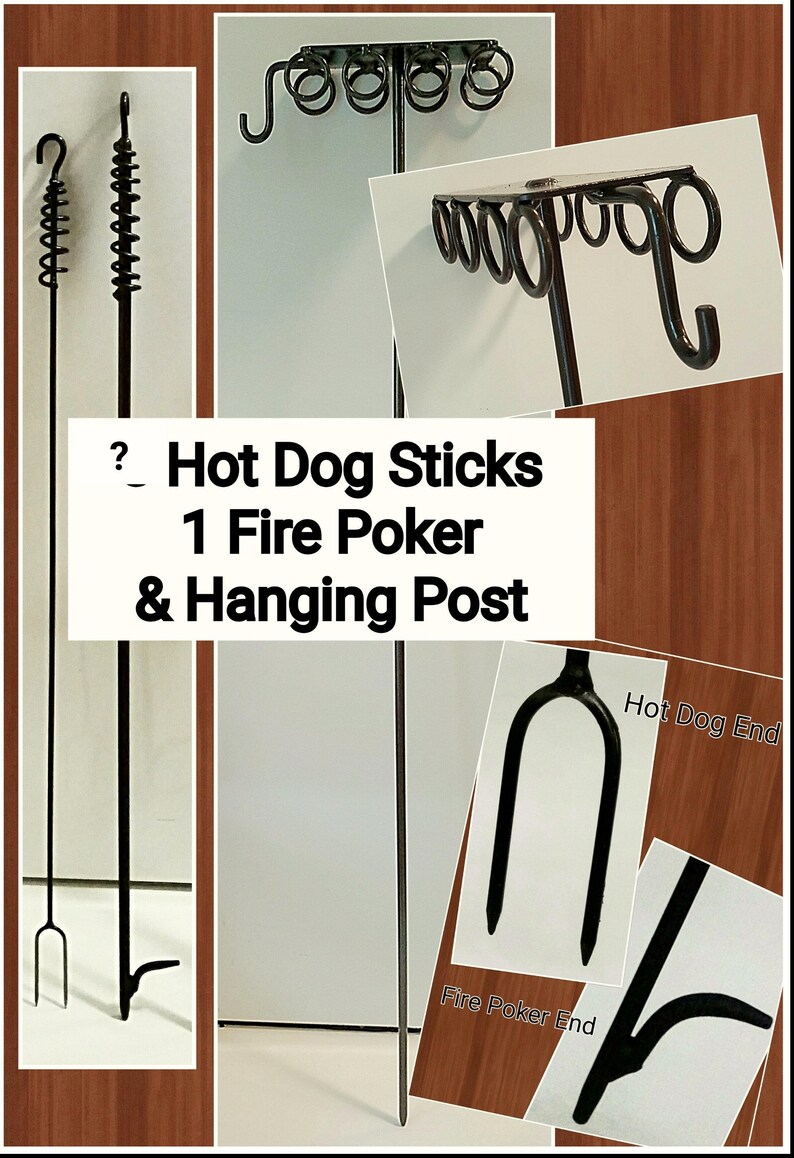 Bonfire Party Roaster, ? Hotdog Sticks, HD BLOW Poker, & Special Hanger ...