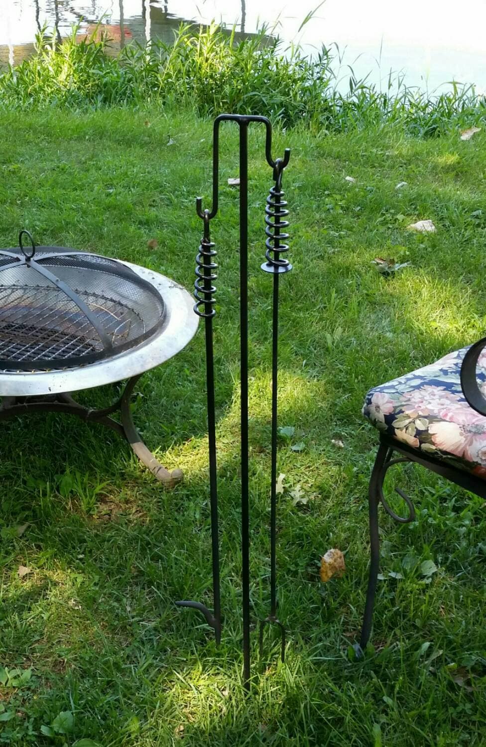 Fire Poker 27 Hotdog Stick and Hanger Blacksmith | Etsy