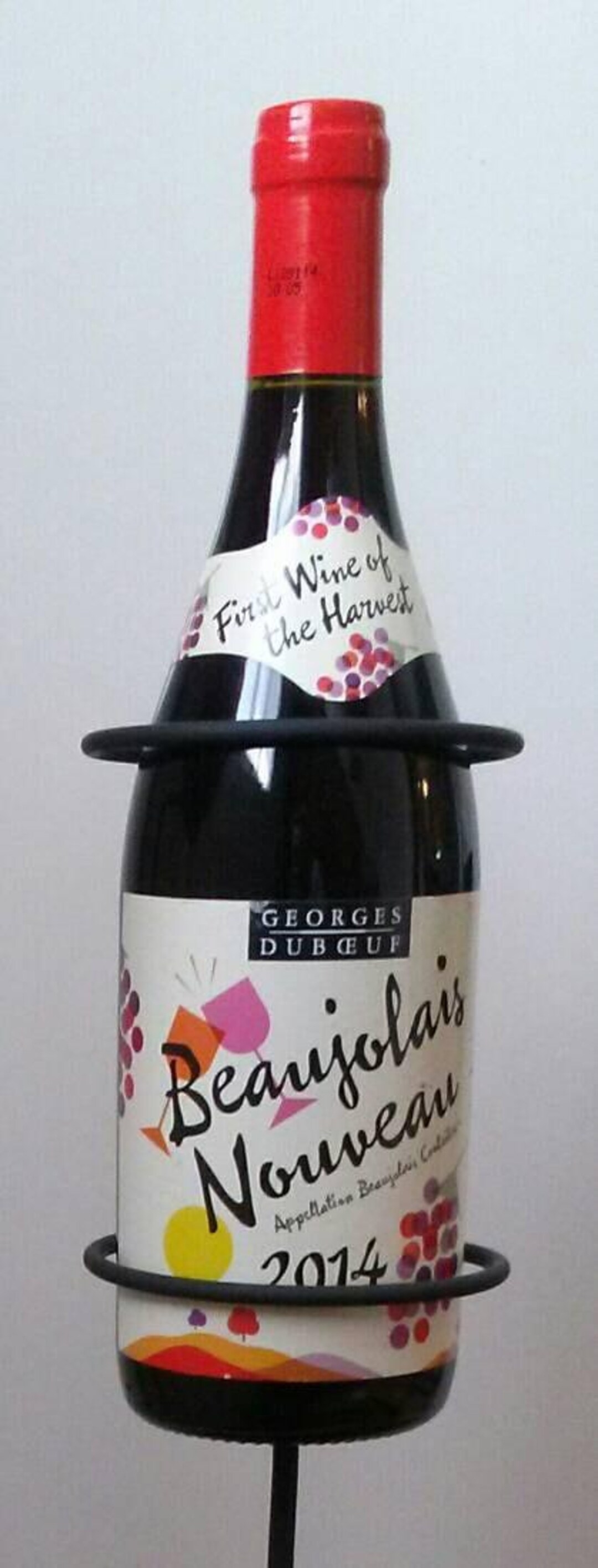 1 Wine Bottle Holder-blacksmith Made-ornamental-wine Glass Rack-wine ...