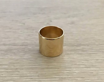 Wide gold ring | Etsy