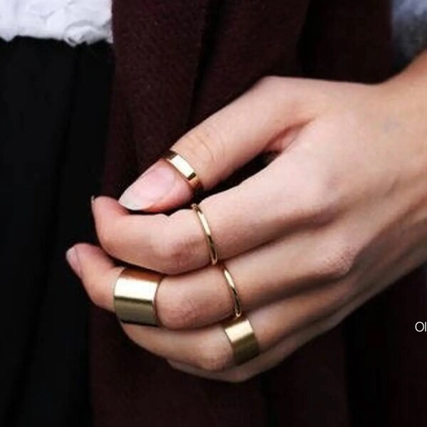 Gold Ring Set - Etsy