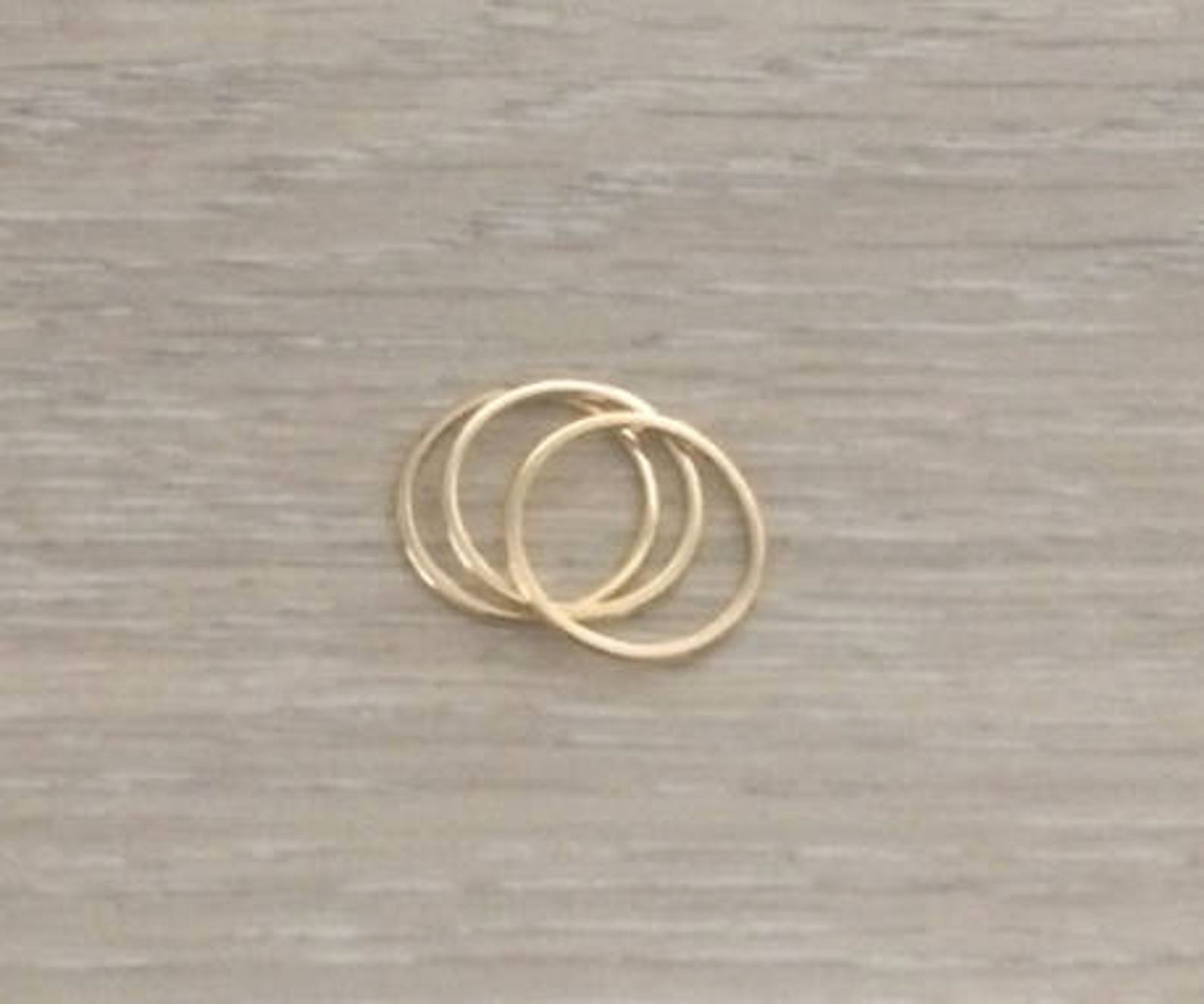 3 Thin Gold Rings Stacking Rings Gold Stack Ring Thin | Etsy