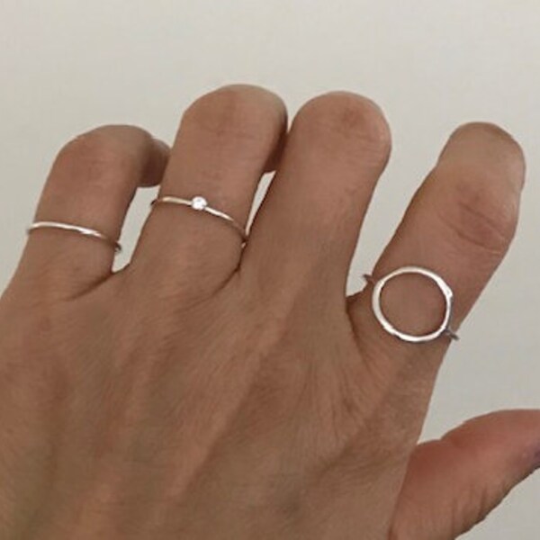 Silver Circle Ring - Etsy