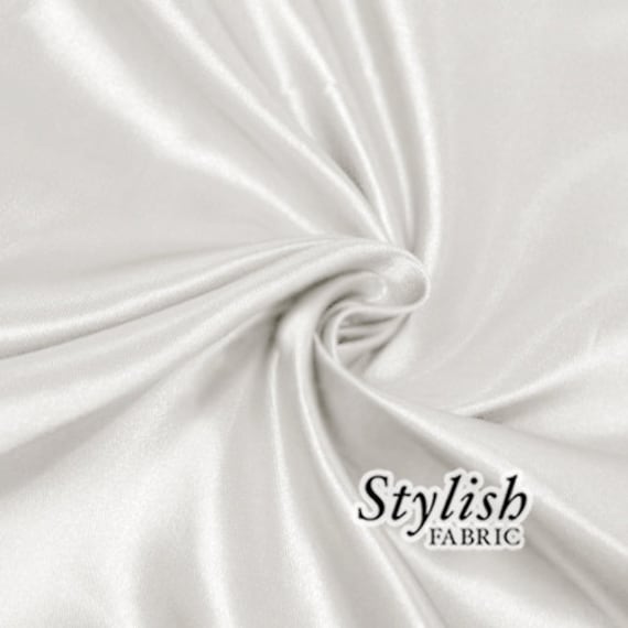 Ivory Bridal Wedding Satin Fabric by the yard for Bridesmaid | Etsy