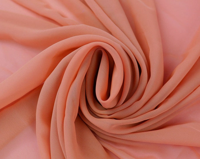 Danielle DARK DUSTY ROSE Polyester Hi-multi Chiffon Fabric by the Yard ...