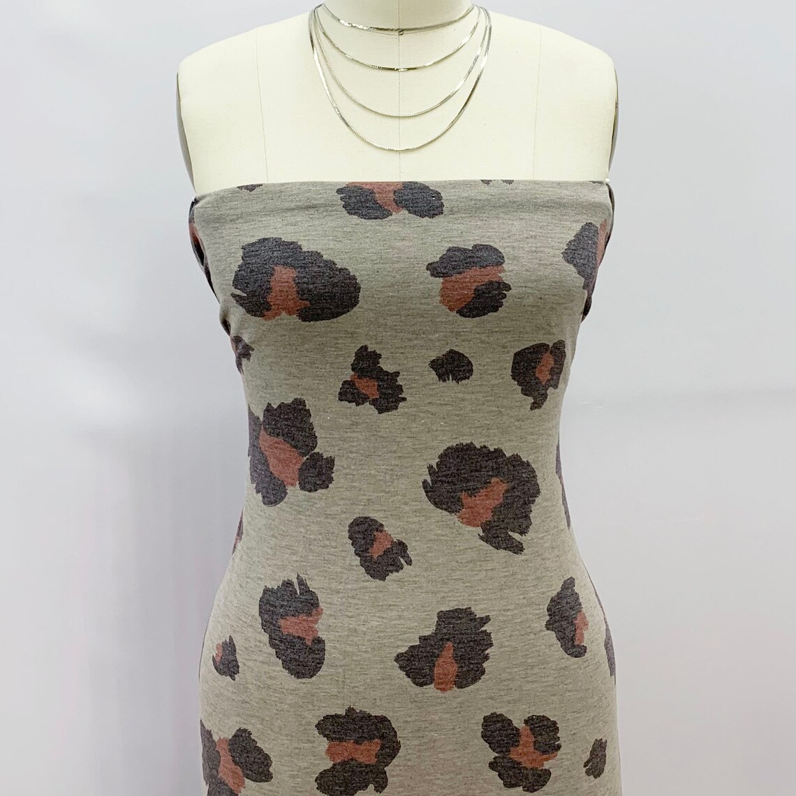 Leopard Pattern Printed French Terry Fabric by the Yard | Etsy