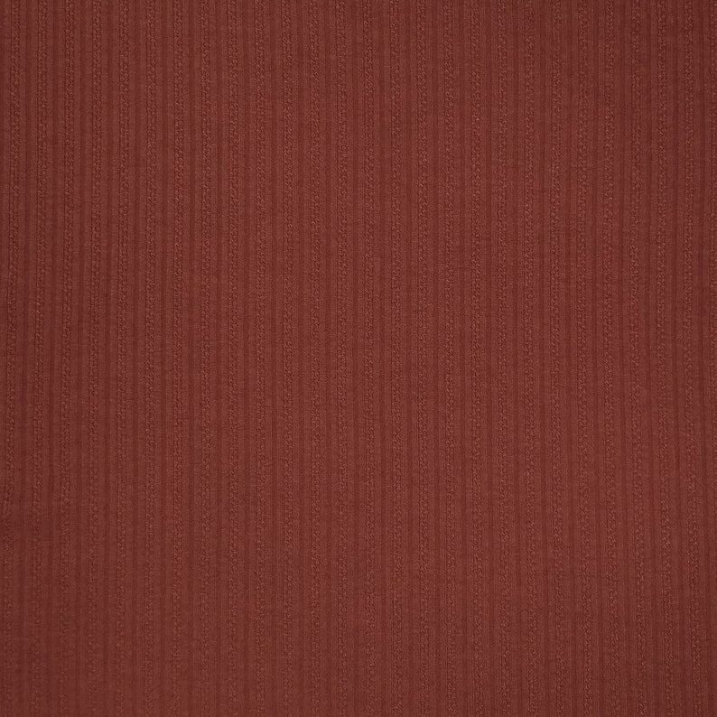 Brick Pale Rayon Spandex Pointelle Rib Knit Fabric by the | Etsy