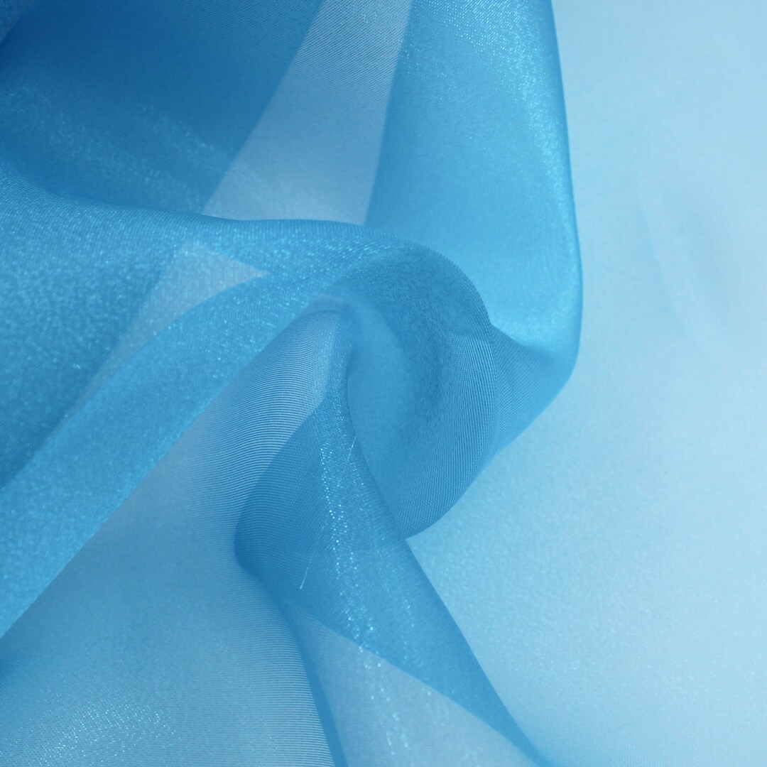 KOSTENLOSER VERSAND Türkis Organza Stoff Rolle 60 breit von der BOLT ...