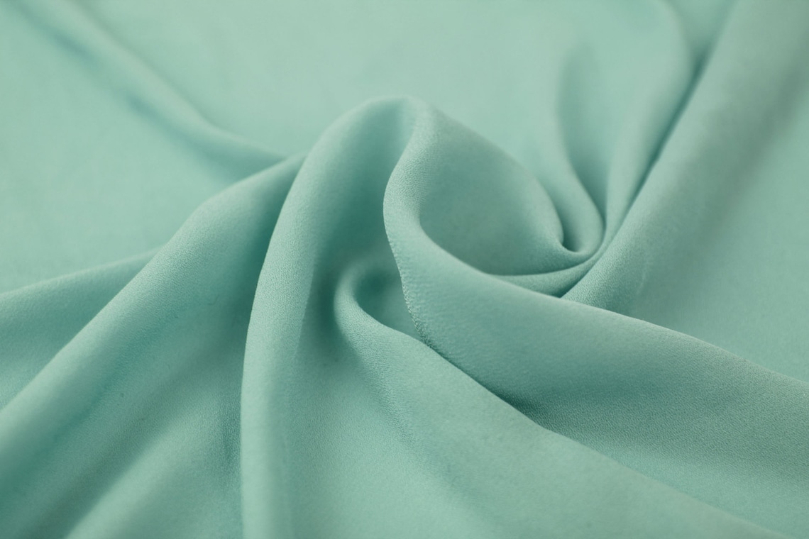 AQUA Wool Dobby Chiffon Fabric Wedding Bridal Aqua Chiffon - Etsy