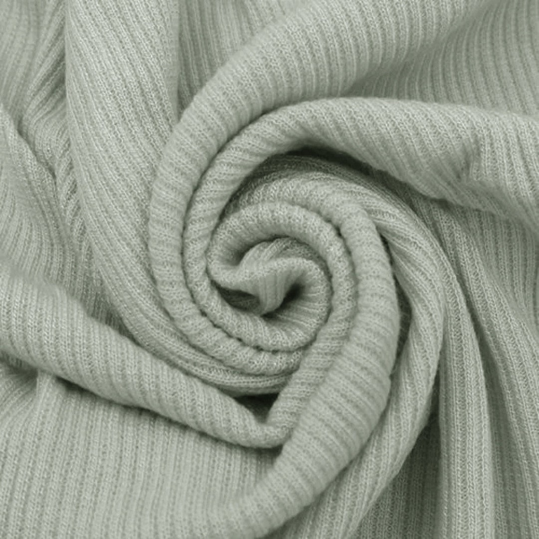58″ 2×1 Rib Knit Stretch Fabric by the Yard – Lightweight Rayon Spandex ...