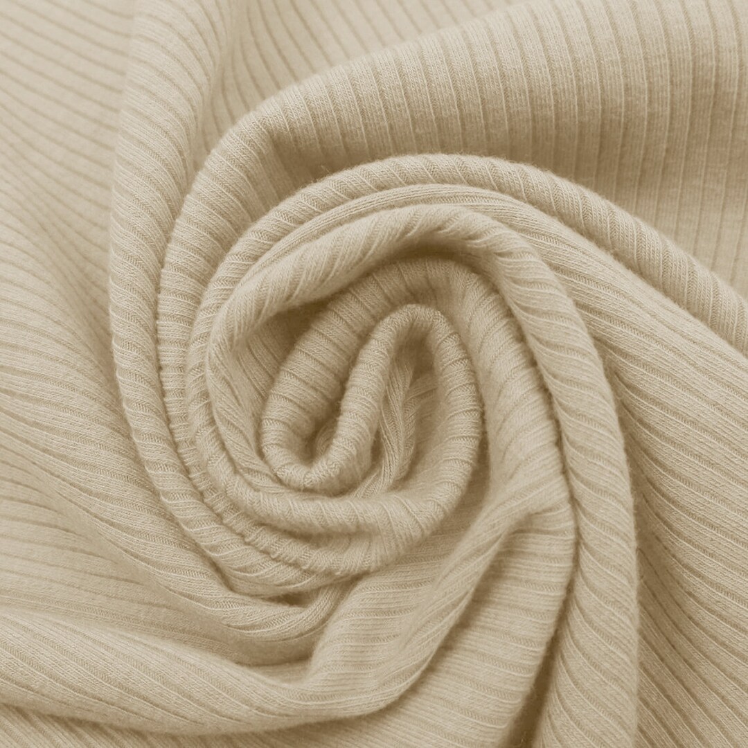 Cream Apricot Solid 4x2 Rib Knit Fabric by the Yard Style 774 - Etsy