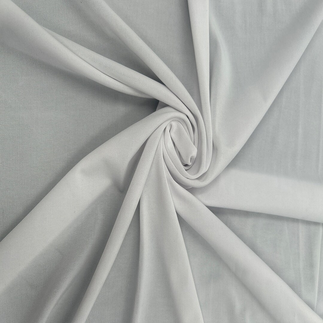 White Venezia Polyester Spandex Stretch Fabric - 1 Yard Style 800 - Etsy
