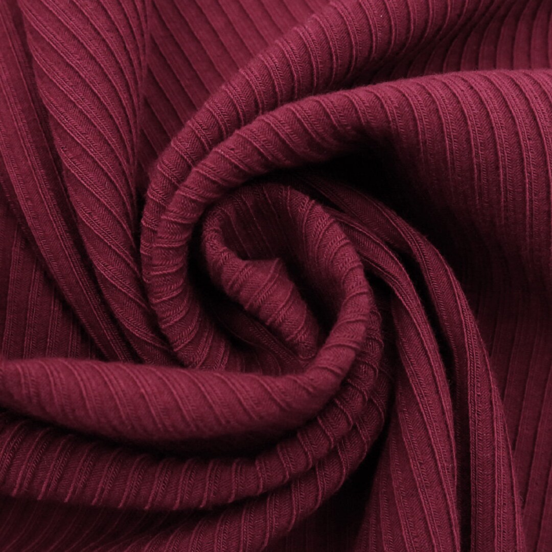 Ruby Solid 4x2 Rib Knit Fabric by the Yard - Style 774 - Etsy