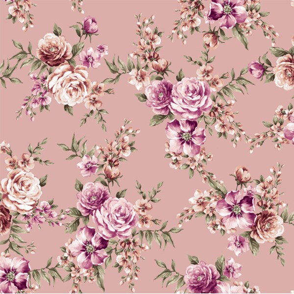 Floral Satin Fabric - Etsy