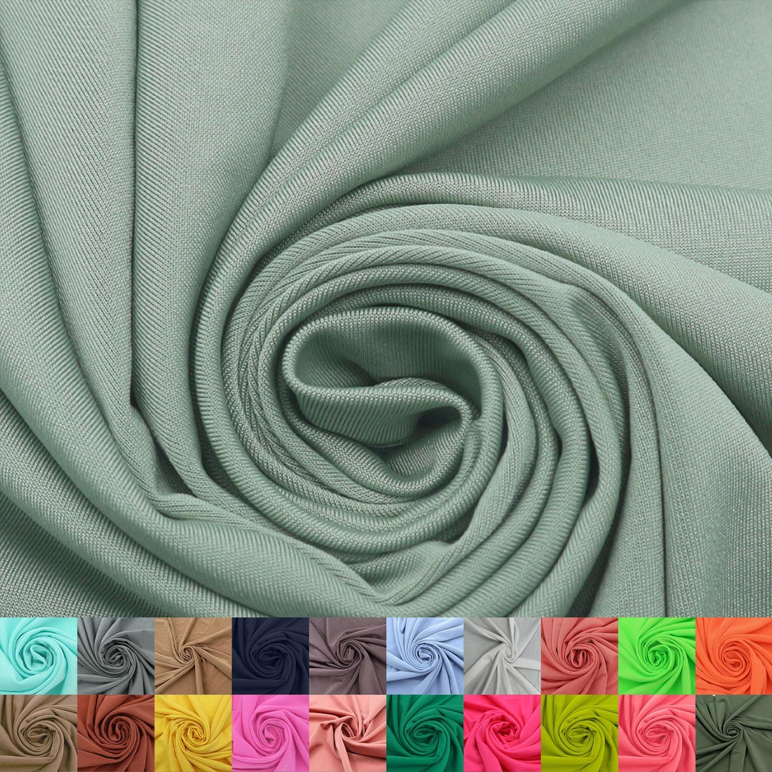 60" Wide Venezia Poly Spandex Fabric - (200 GSM), Medium Weight, 2-way ...