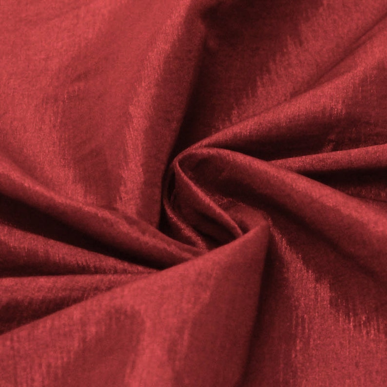 Dark Red Iridescent Stretch Taffeta Fabric by Yard Style | Etsy