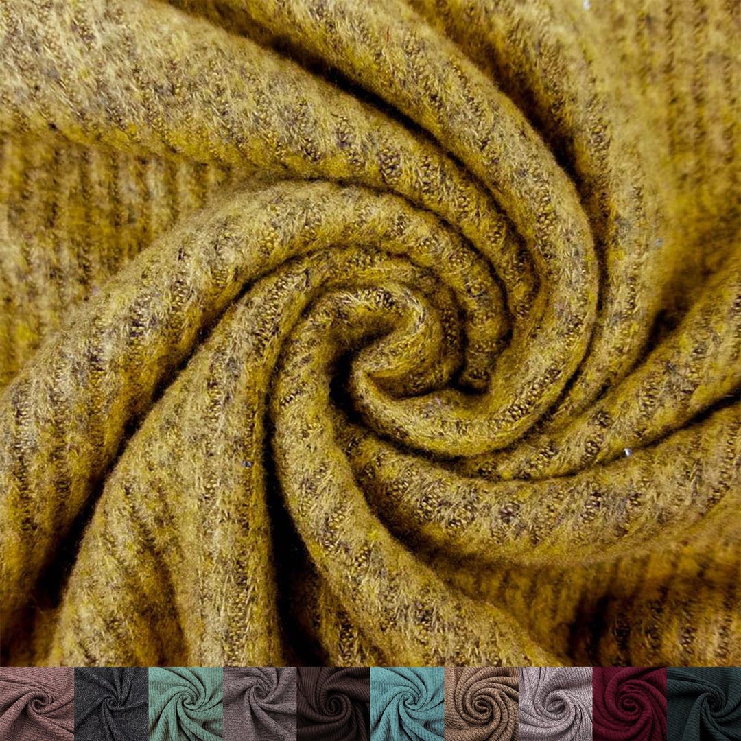 60" Wide Rayon Poly Spandex 2x2 Hacci Rib Brushed Knit Fabric by the ...