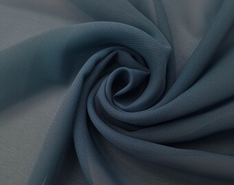 Danielle LIGHT BLUE Polyester Hi-multi Chiffon Fabric by the - Etsy