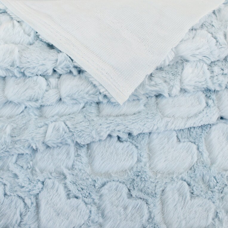 Baby Blue Heart Cuddle Minky Fabric by the Yard for Costume - Etsy