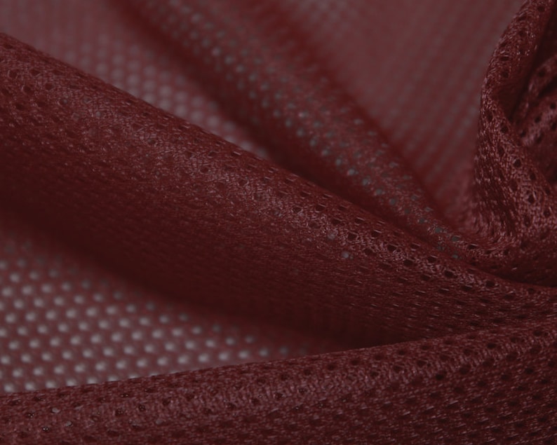 Burgundy Micro Mesh Knit Fabric by the Yard Football Fabric - Etsy
