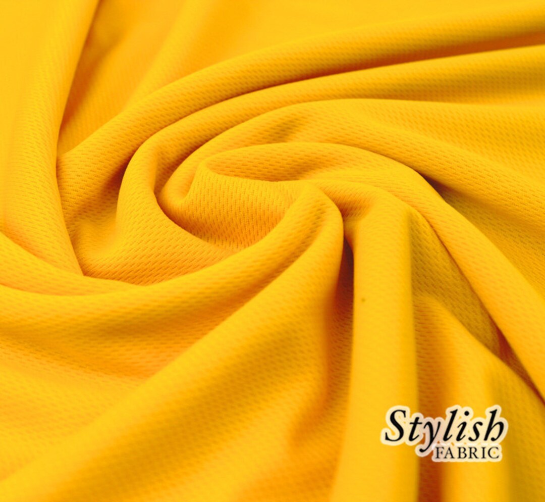 58/60 Gold Sports Mesh Fabric, Dimple Mesh Fabric by the Yard, Athletic ...