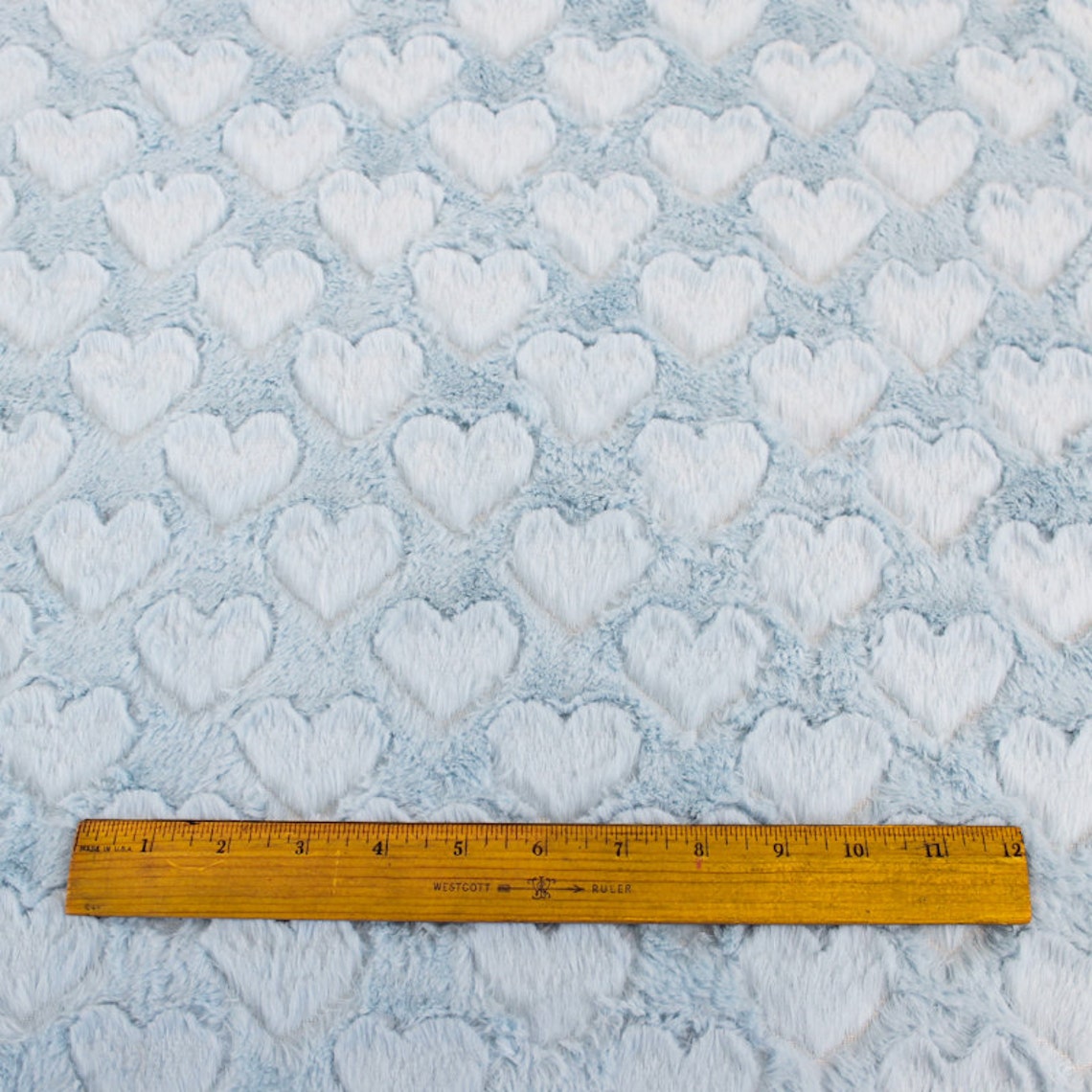 Baby Blue Heart Cuddle Minky Fabric by the Yard for Costume | Etsy