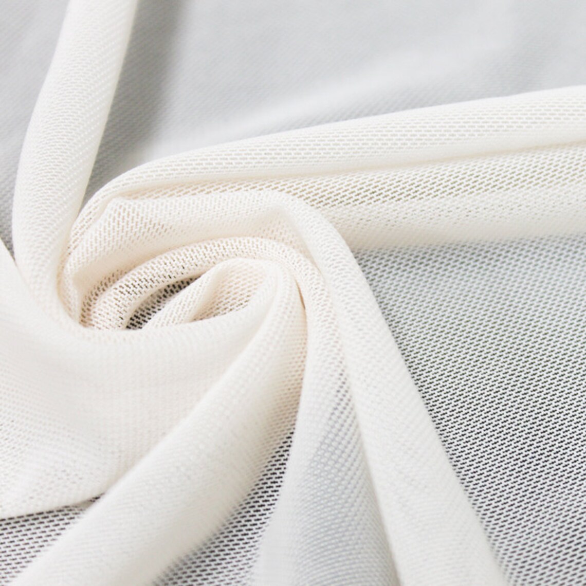 Off White Stretch Power Mesh Fabric by the Yard Soft Sheer - Etsy