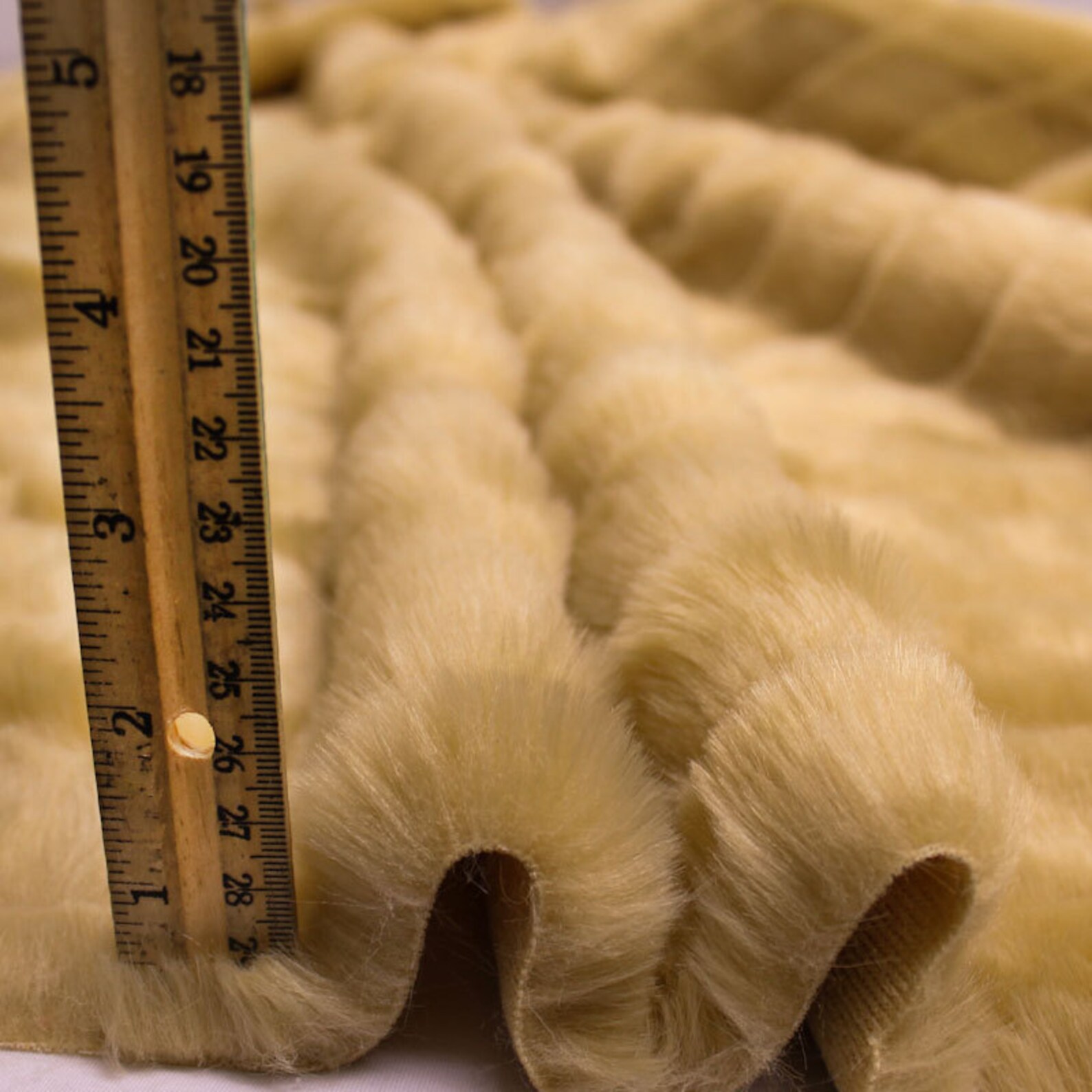 Camel Fancy Cuddle Groove Faux Fur Fabric by the Yard for | Etsy