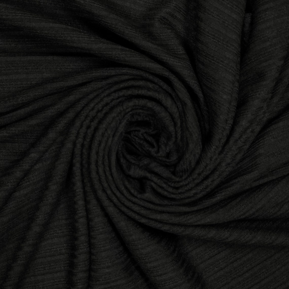 Black Rayon Spandex Pointelle Rib Knit Fabric by the Yard - Etsy