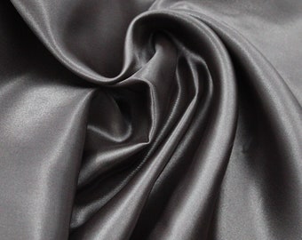 Black Stretch Silk Charmeuse, Silk by Yard,luxurious Charmeuse for ...