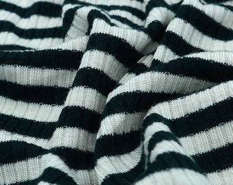 White Ribbed Knit Fabric - Etsy