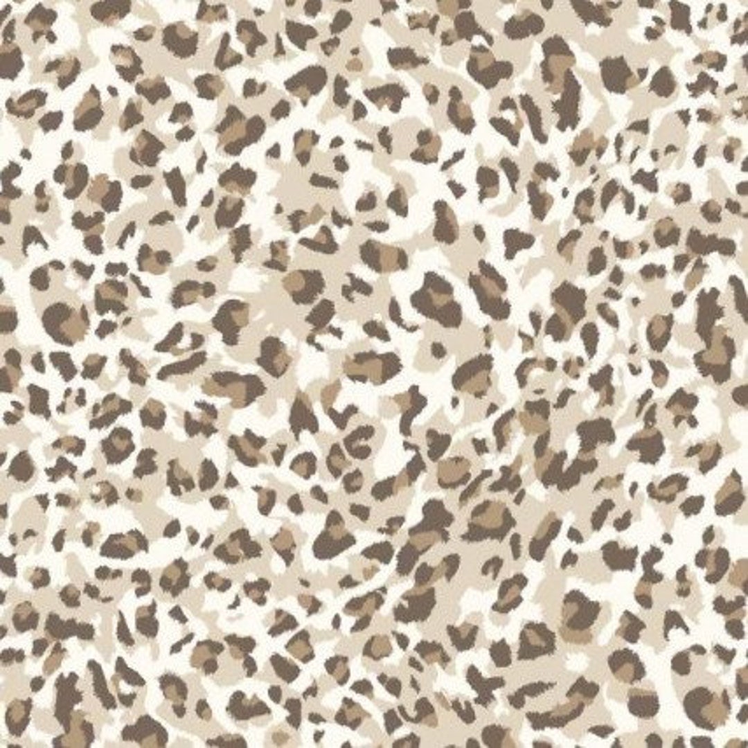 Leopard Skin Pattern Printed on Stretch Satin Fabric by the Yard Style ...
