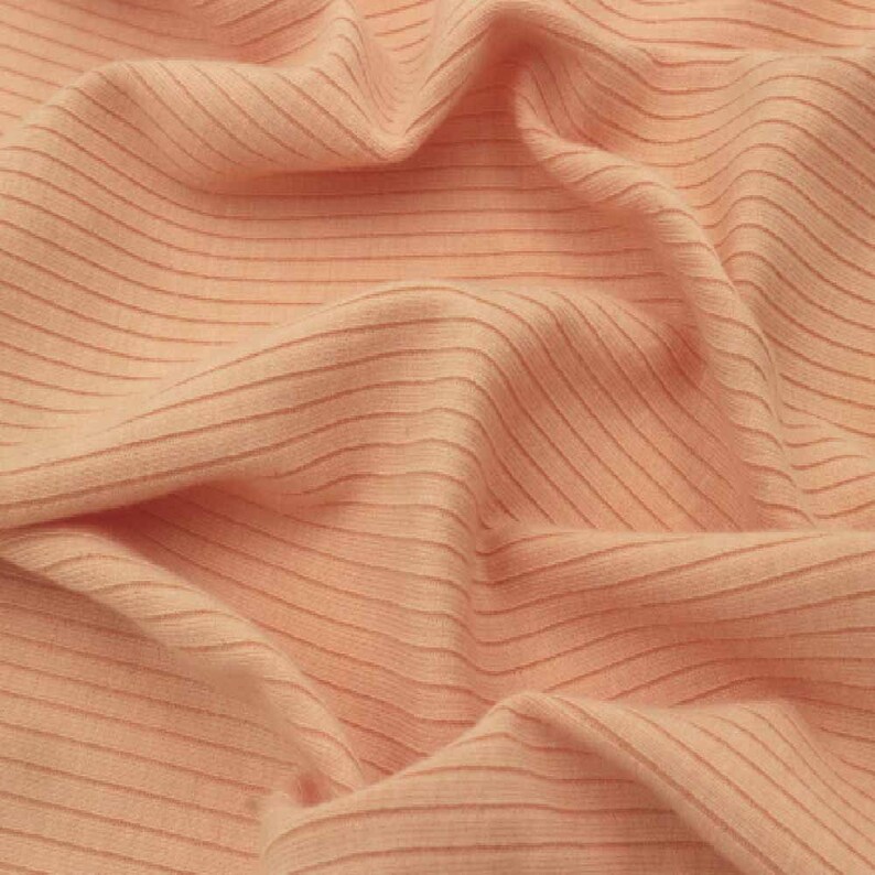 Orange Light Solid 4x2 Rib Knit Fabric by the Yard Style 774 - Etsy