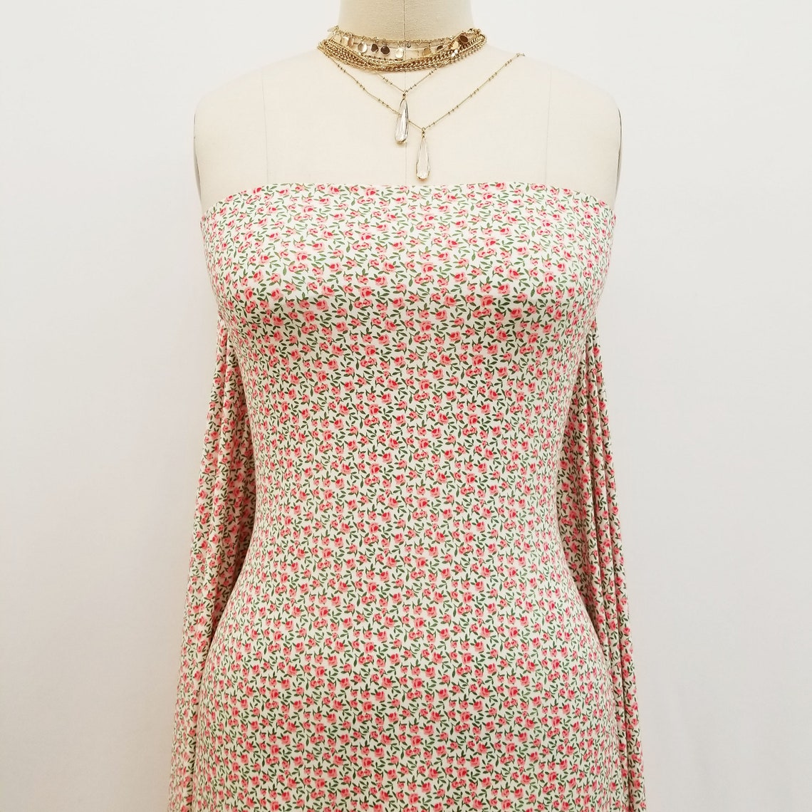 2 Colors Ditsy Floral Pattern Printed on Double-sided Brushed - Etsy