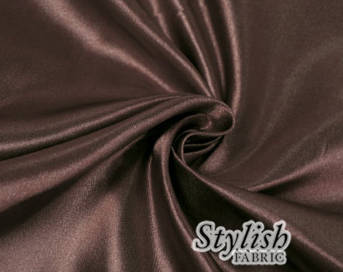 Sunflower Bridal Satin Fabric Silky Poly 60 Wide Heavy Wedding Dress ...